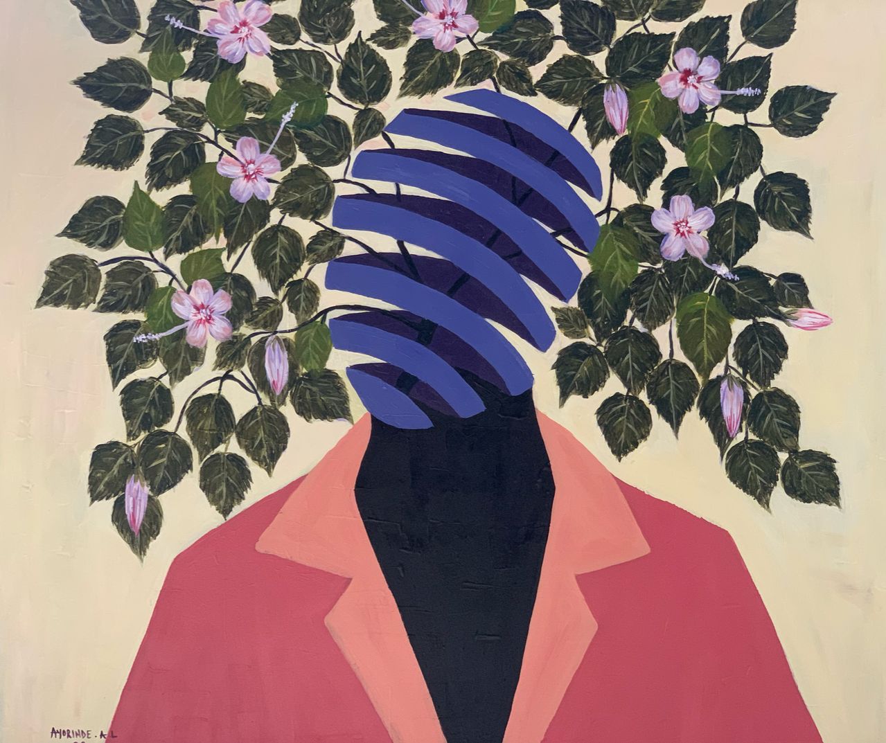 Original surrealist painting by Ayorinde - Bibianna African Art Collective